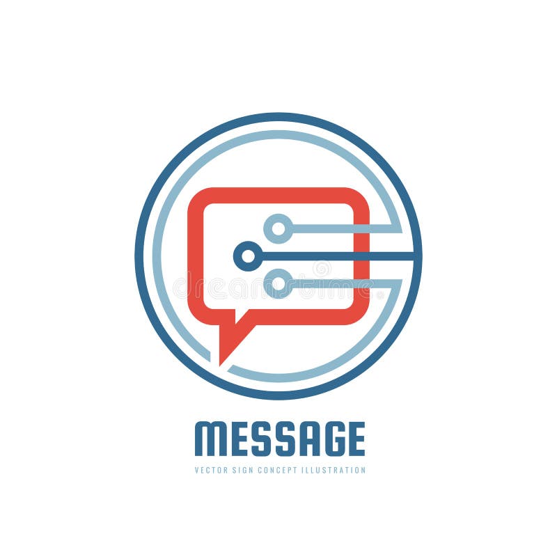 Message - Logo Template Concept Illustration. Speech Bubble Creative ...