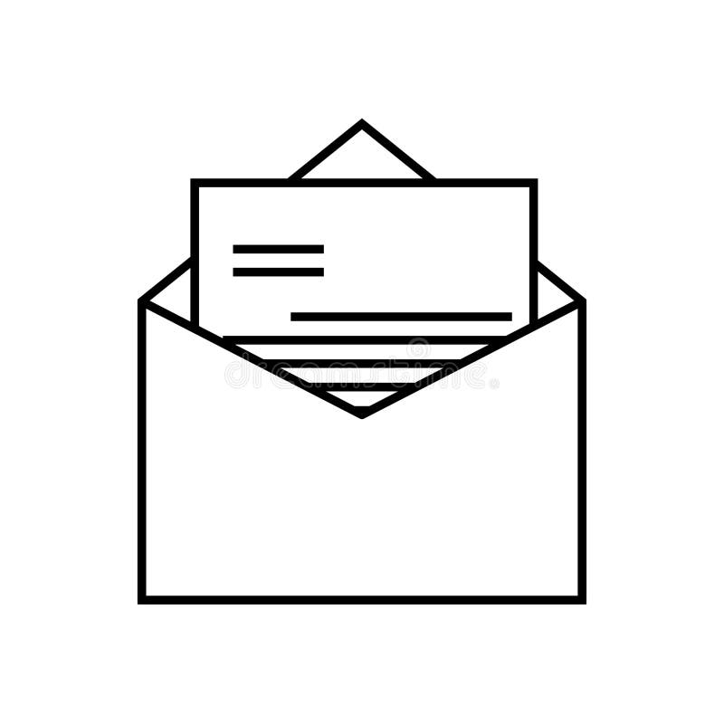 Message Mail Envelope Letter Icon. Email Icon, UI Line Icon Stock ...
