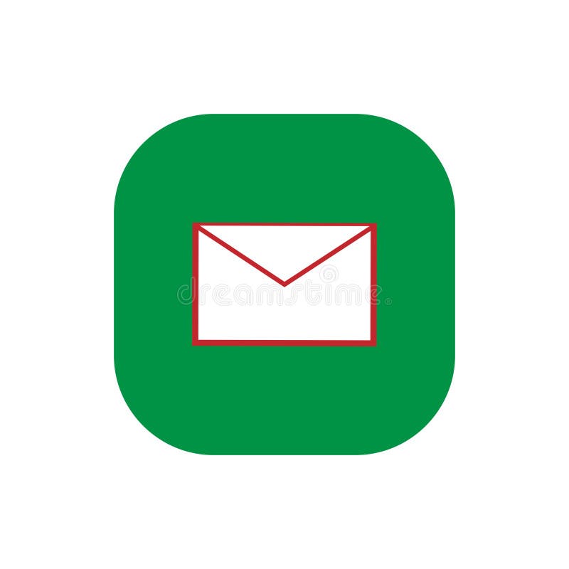 Message Mail Envelope Square Icon Vector Stock Vector - Illustration of ...