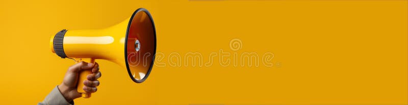 Message with a Megaphone in the Hands. Generative a Stock Illustration ...