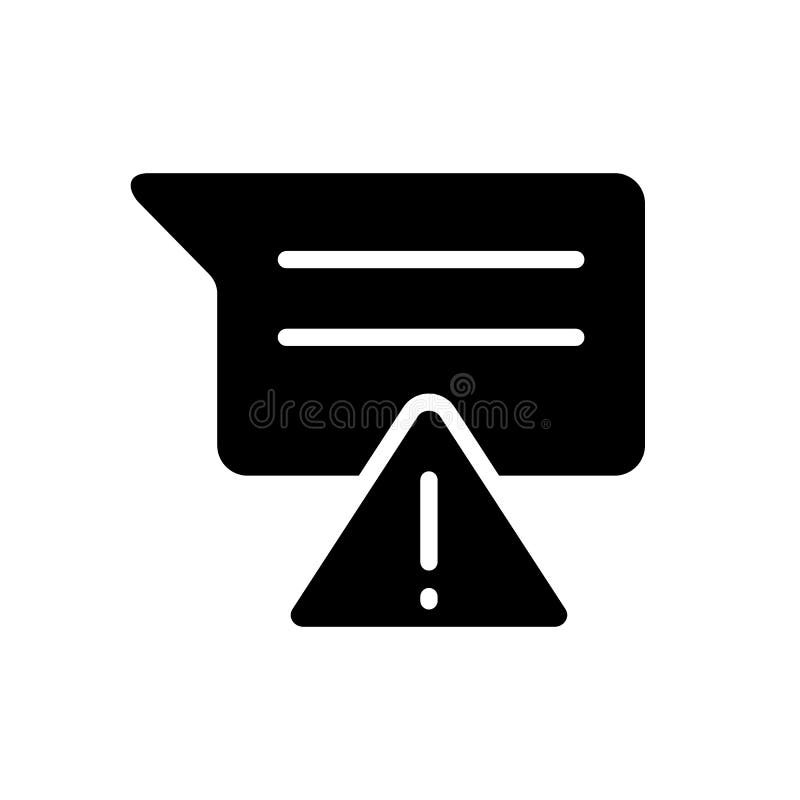 Message is Not Sent Black Glyph Icon Stock Vector - Illustration of ...