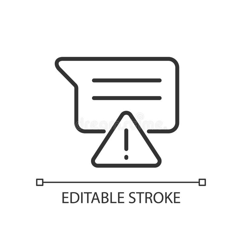 Message is Not Sent Pixel Perfect Linear Icon Stock Vector ...