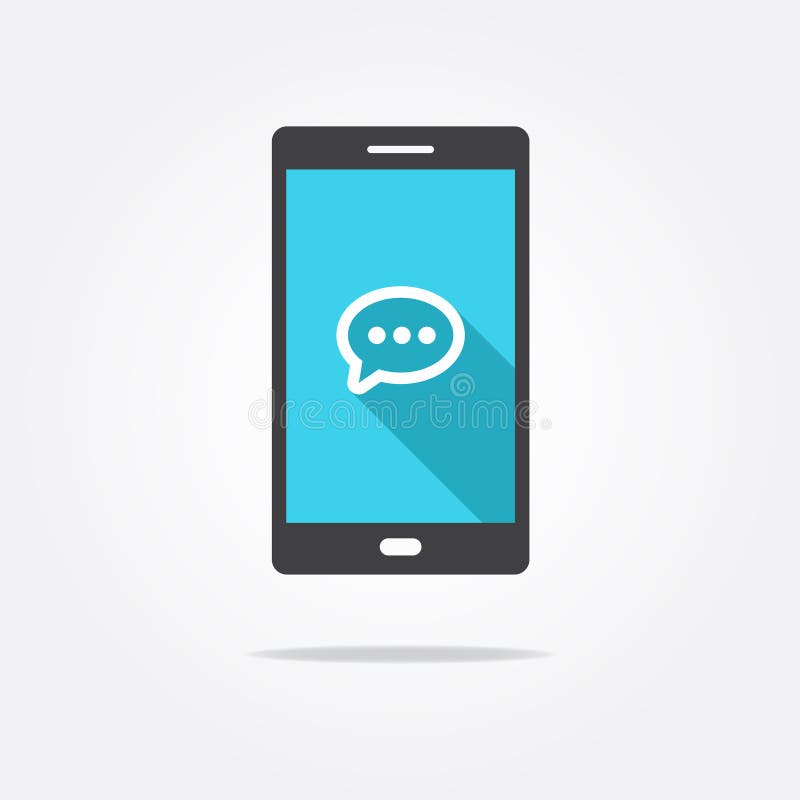 Message Phone Icon stock vector. Illustration of icon - 198330378