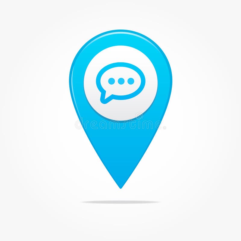 Message Pin Icon stock vector. Illustration of speech - 198330458