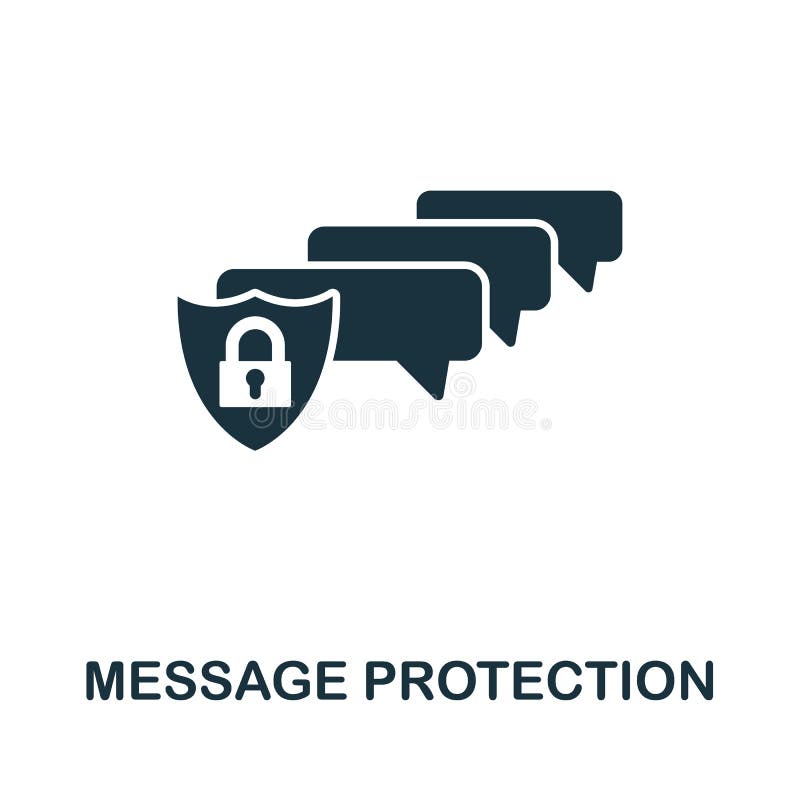 Message Protection Vector Icon Symbol. Creative Sign from Gdpr Icons ...