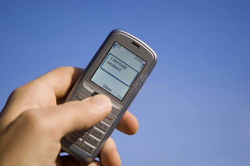 Message received stock image. Image of phone, message - 4340763
