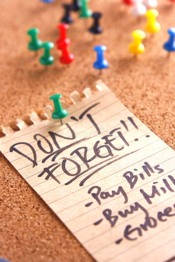 Message or Reminder Board with See You Tonight Note Stock Photo - Image ...