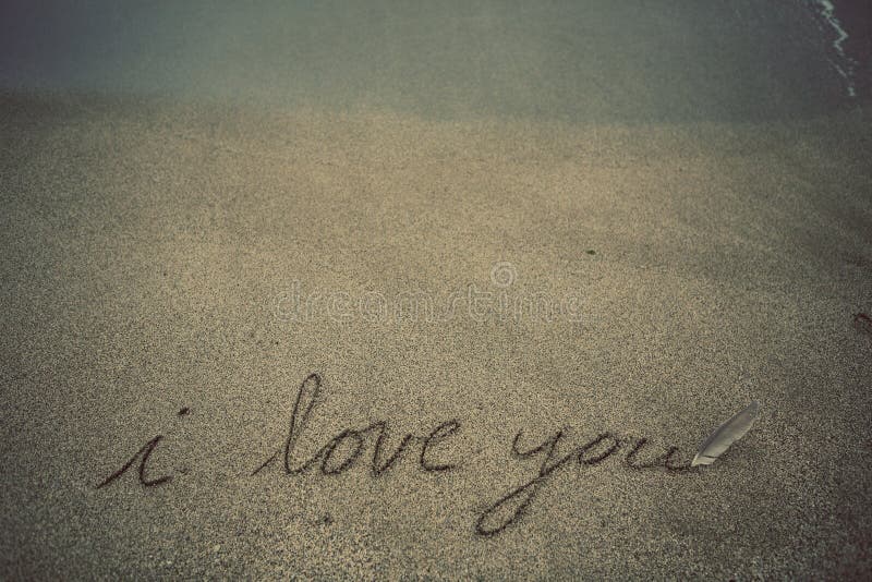 Message in the Sand stock photo. Image of romance, receding - 20238152