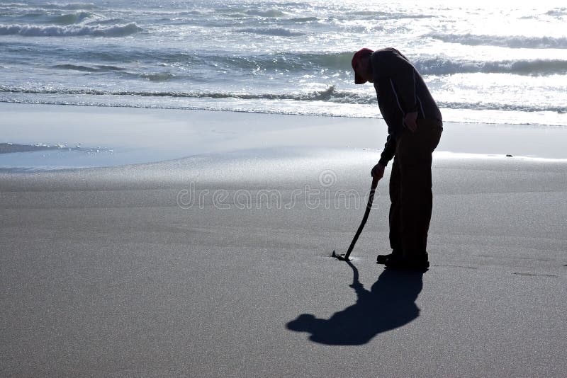 Message in the Sand Silhouette Stock Image - Image of silhouette ...