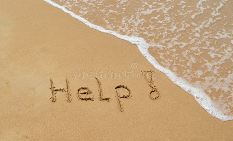 Help Written Sand Stock Images - Download 204 Royalty Free Photos
