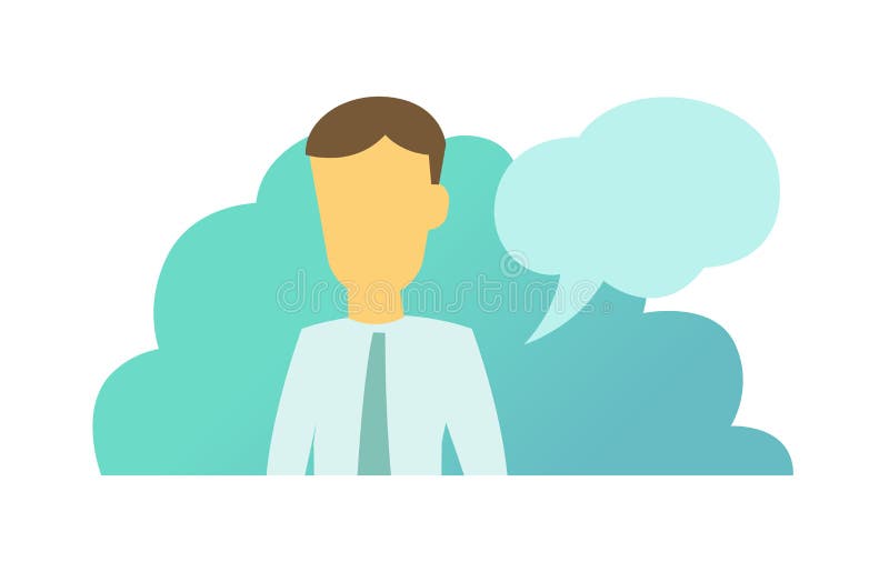 Message Saying Man Bubble. System Message Human Appearance Vector ...