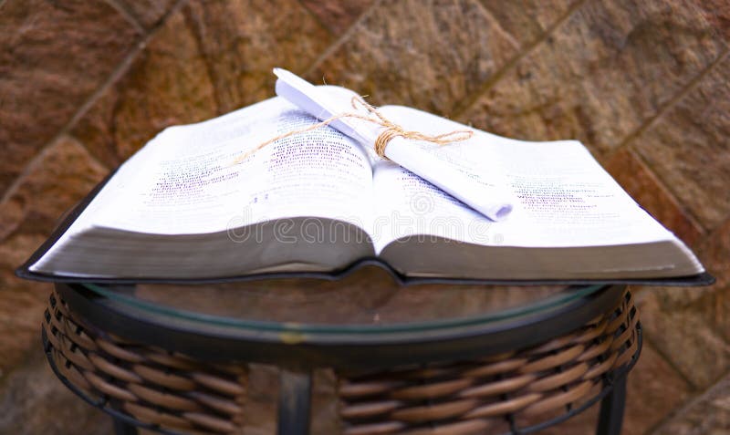 Open Bible Scripture Message Christian Concept Stock Image - Image of ...