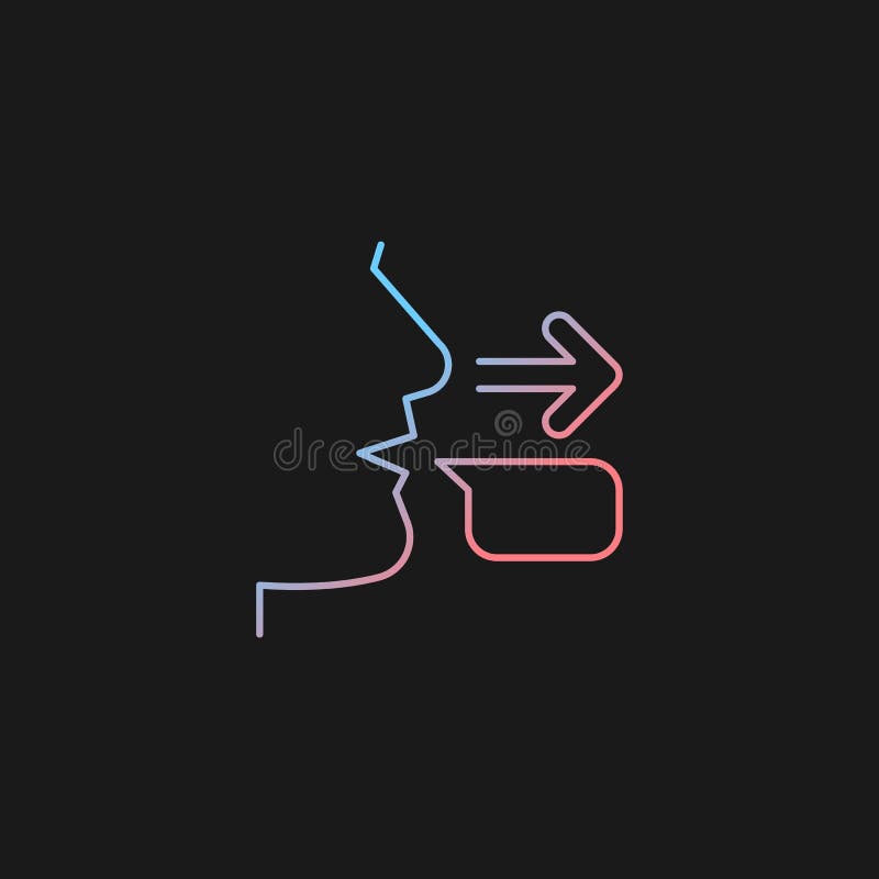 Message Sender Gradient Vector Icon for Dark Theme Stock Vector ...