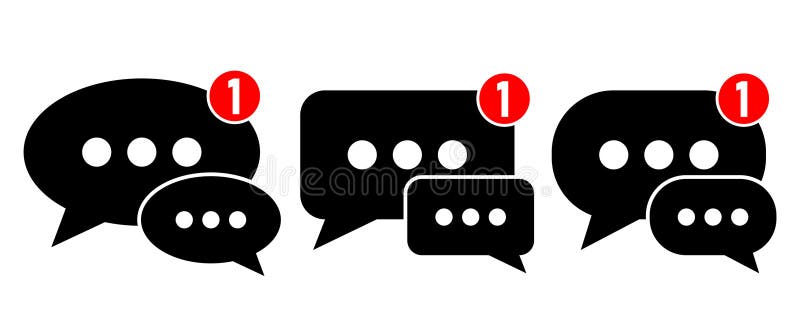 Message Sending Notification Vector Icon, Isolate Chat Icon Set ...