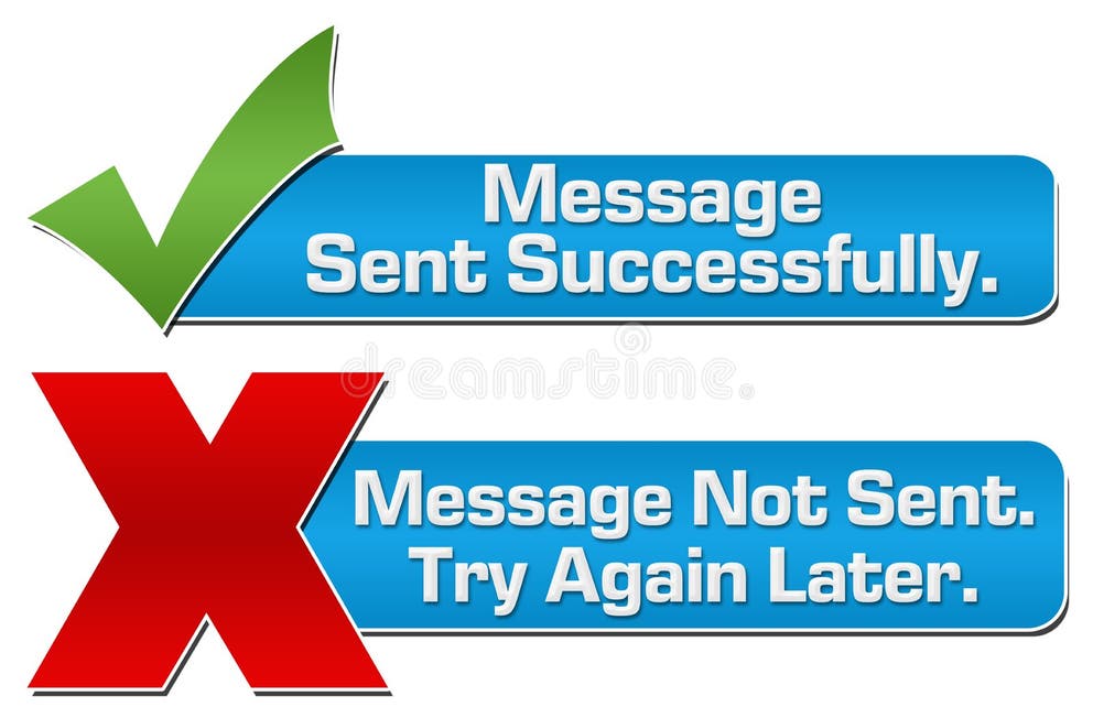 Message Sent Not Sent Banners Stock Illustration - Illustration of ...