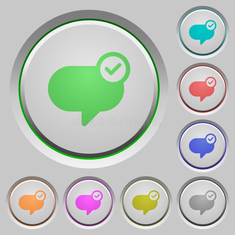 Message sent push buttons stock vector. Illustration of information ...