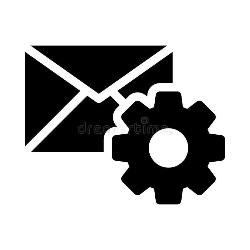 Message Setting Vector Glyph Flat Icon Stock Illustration ...