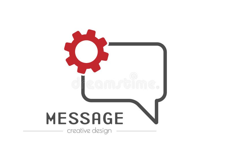 Message Settings. a Speech Bubble for Communication and Dialogue Stock ...