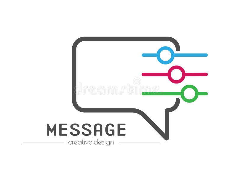 Message Settings. a Speech Bubble for Communication and Dialogue Stock ...