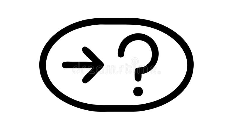 Message Shape with Arrow Question Mark Uncertain Path , Vector Design ...