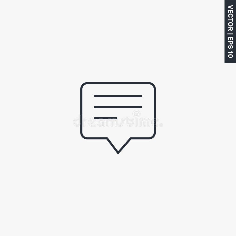 Message, Sms, Linear Style Sign for Mobile Concept and Web Design Stock ...