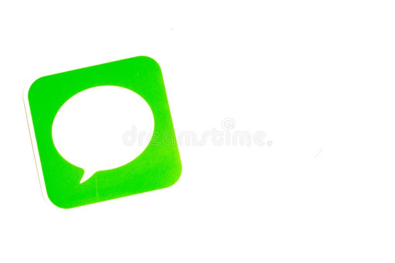 Message or SMS Symbol Icon on White Background with Copy Space Stock ...
