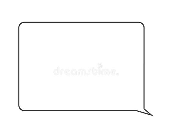Message or Speech Bubble in Outline Style. Empty Chat Frame Template ...