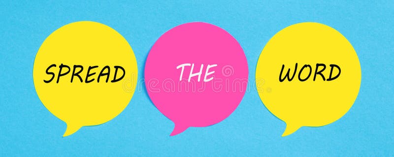 The Message Spread the Word on Speech Bubbles. To Communicate a Message ...
