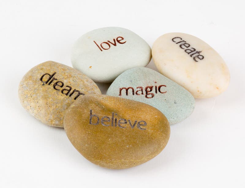 Inspirational Stones stock photo. Image of courage, encouragement ...