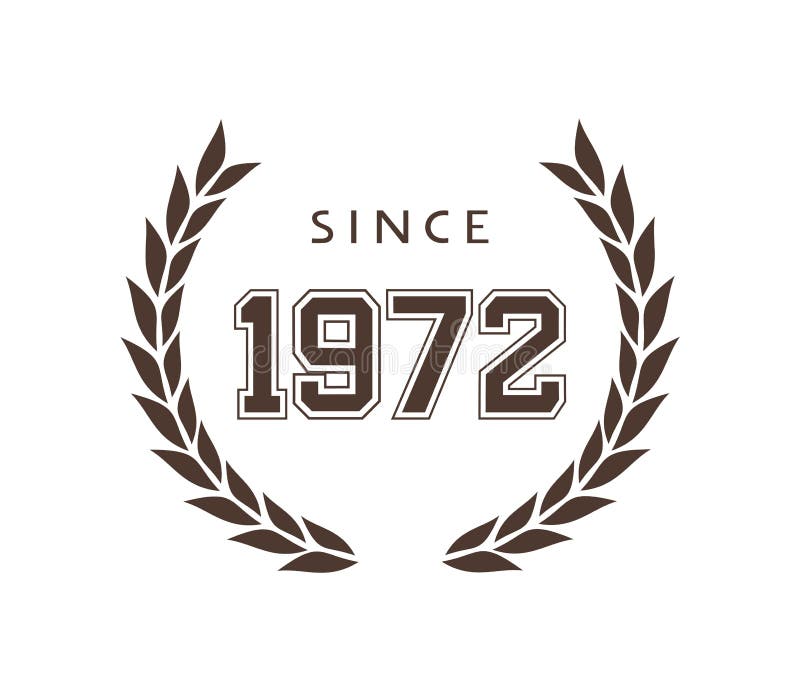 Since 1972 message symbol stock vector. Illustration of year - 265879832