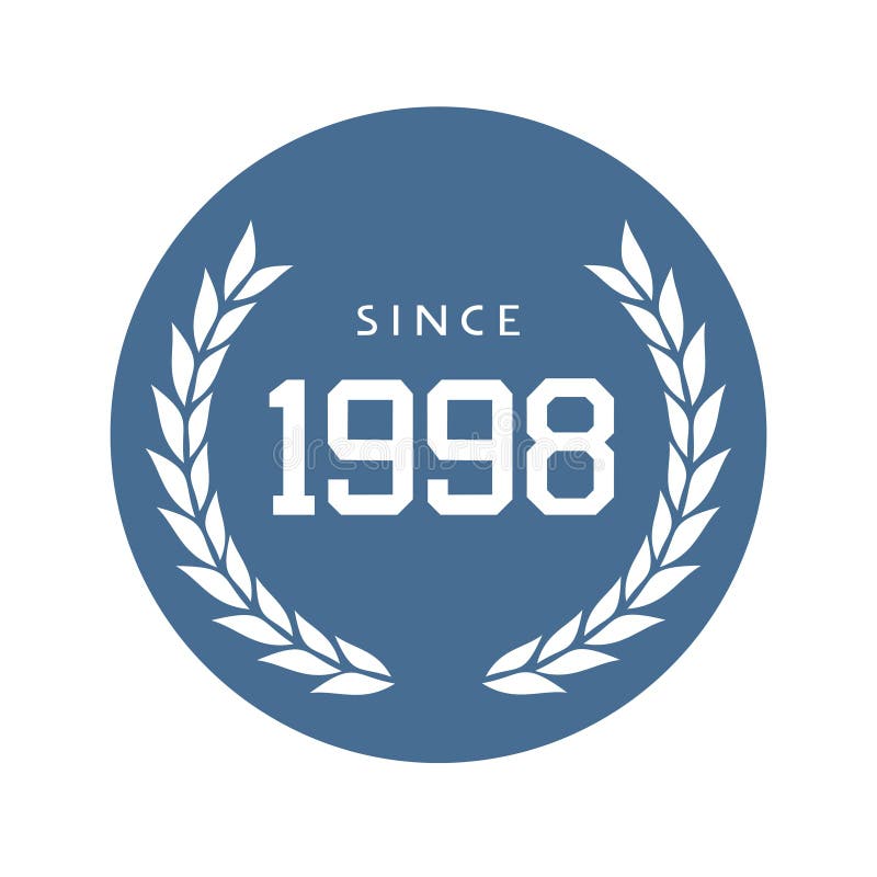 Since 1998 message symbol stock vector. Illustration of birthday ...