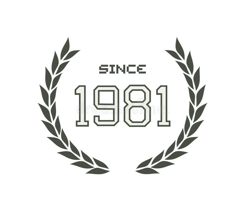 Since 1981 message symbol stock vector. Illustration of celebrate ...