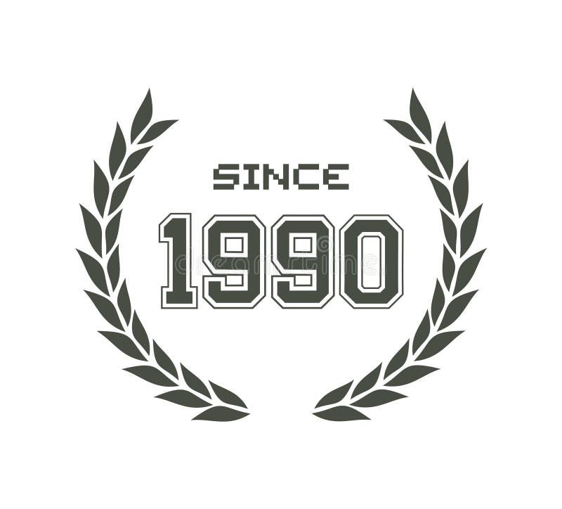 Since 1990 message symbol stock vector. Illustration of party - 314199461