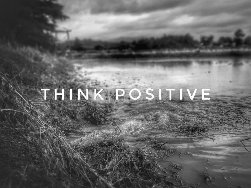 Message and Symbol of Think Positive Stock Photo - Image of forest ...