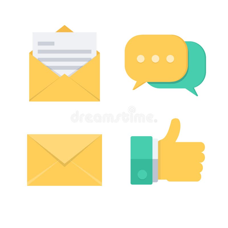 Message symbols stock vector. Illustration of outcoming - 55530485