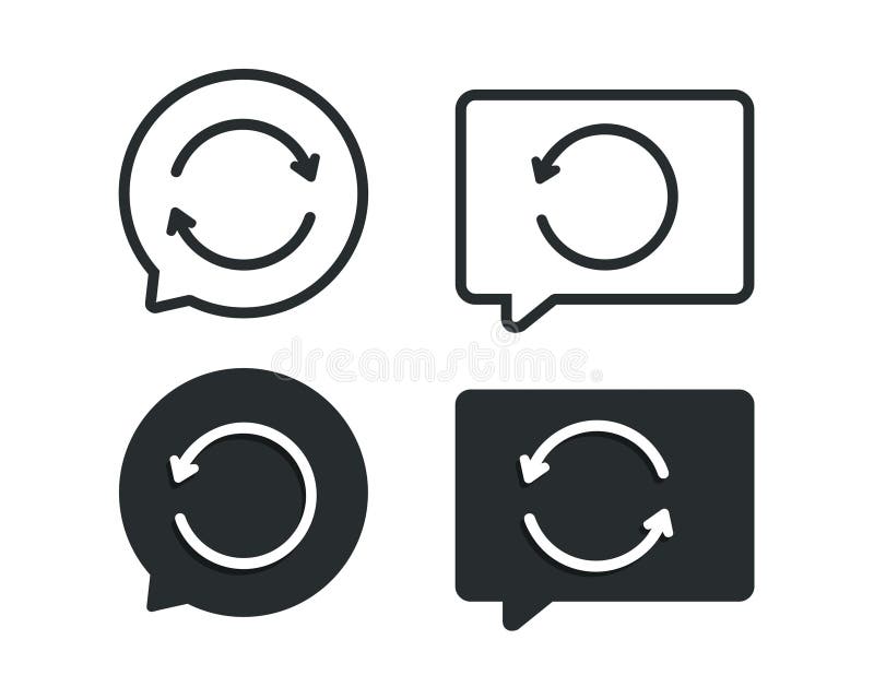 Message Sync. Chat Backup Icon. Illustration Vector Stock Vector ...