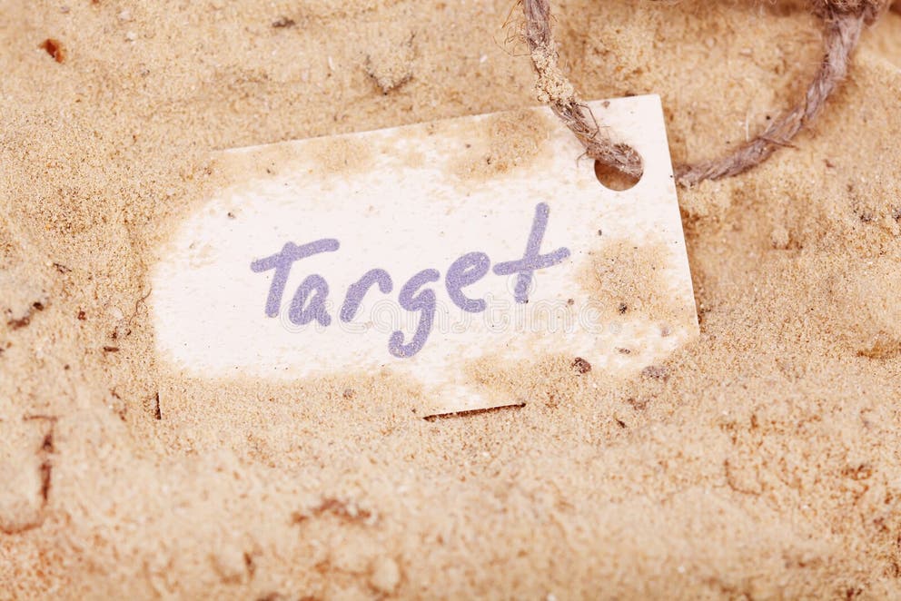 Message Target on the sand stock image. Image of magnet - 74590783
