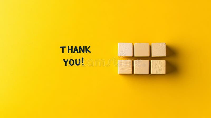 Message Thanks Written Block Letters Yellow Background Stock Photos ...