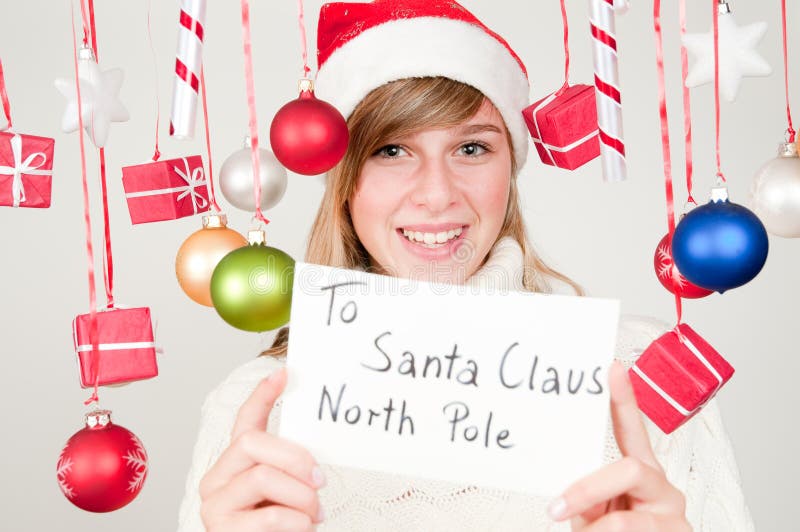 Message to Santa Claus stock image. Image of smiling - 16823651
