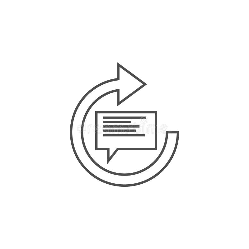 Update, Message, Envelope Icon. Simple Line, Outline Vector of ...