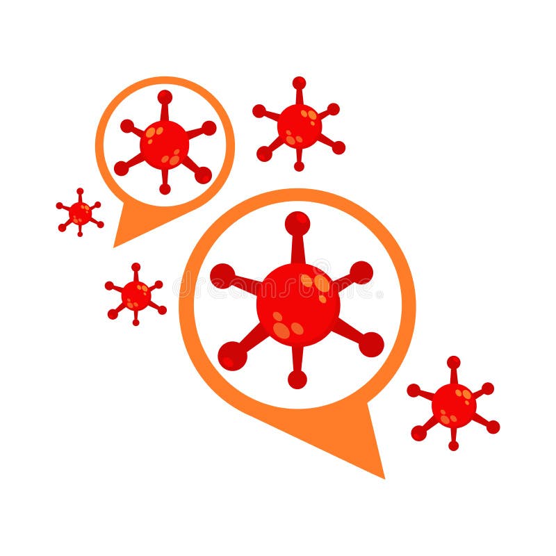 Message with Virus Illustration Design. Pandemic Virus Information ...