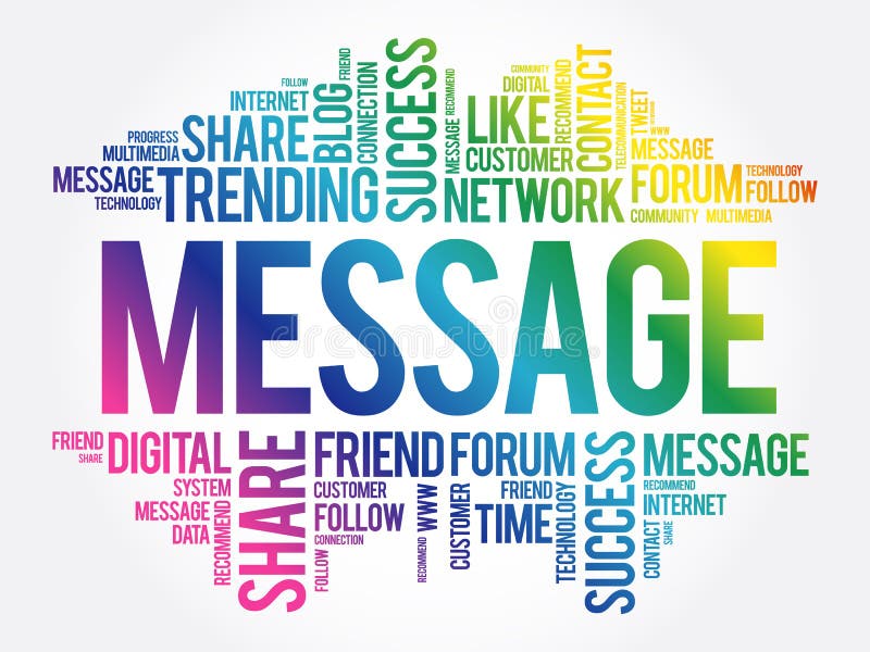 Message word cloud concept stock illustration. Illustration of ...