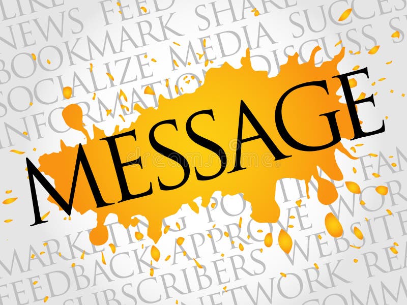 Message word cloud concept stock illustration. Illustration of ...