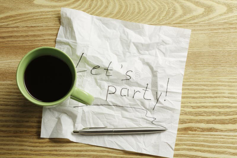 Message written on napkin stock image. Image of success - 92010365