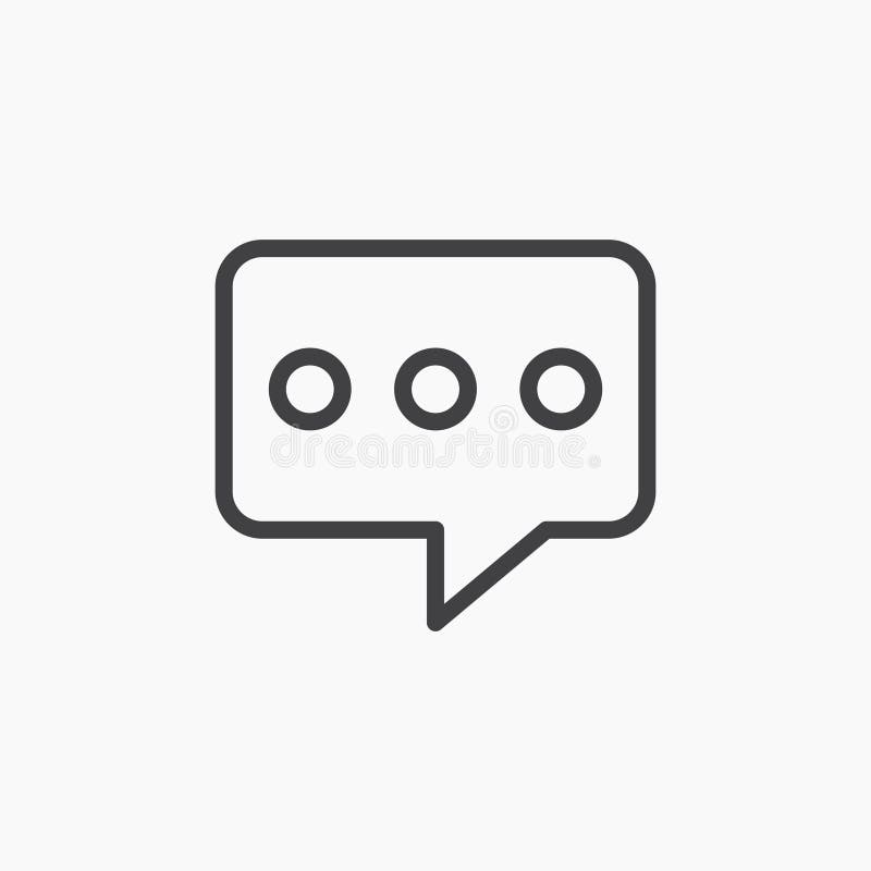 Messageline in Thin Line Black Color. Flat Simple Vector Symbols ...