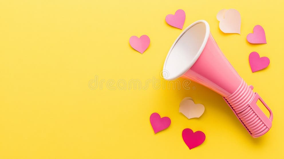 Messages of Affection are Symbolized by Megaphone Speech Bubbles and ...