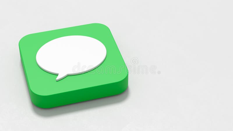 Messages App Icon on Gray Background with Copy Space Editorial Stock ...
