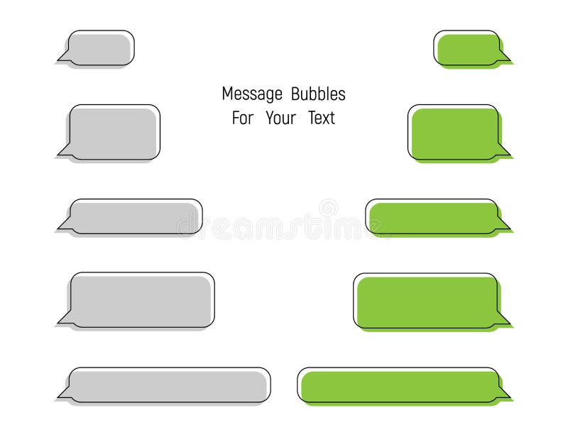 Messages Bubbles for Your Text. Messages Bubbles Vector Icons in Trendy ...