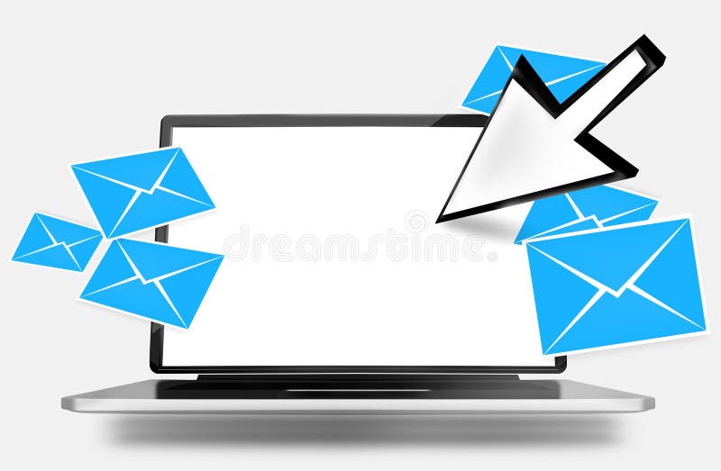 Messages Computer stock illustration. Illustration of computer - 58228132