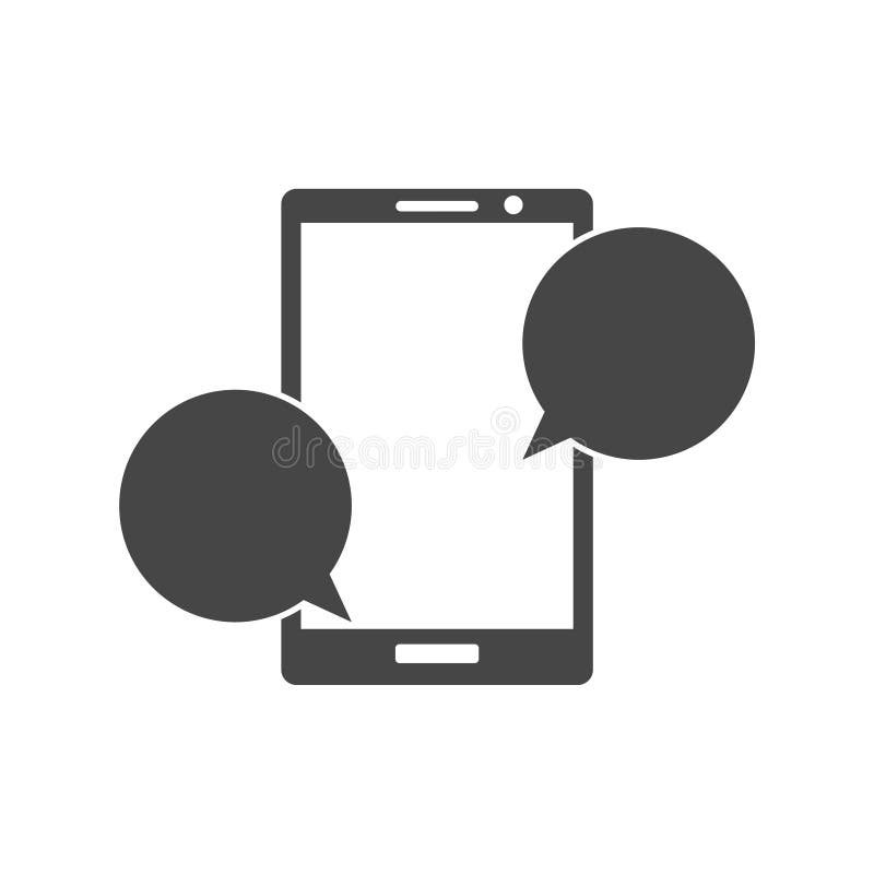Messages Icon with Empty Speech Bubbles Stock Vector - Illustration of ...